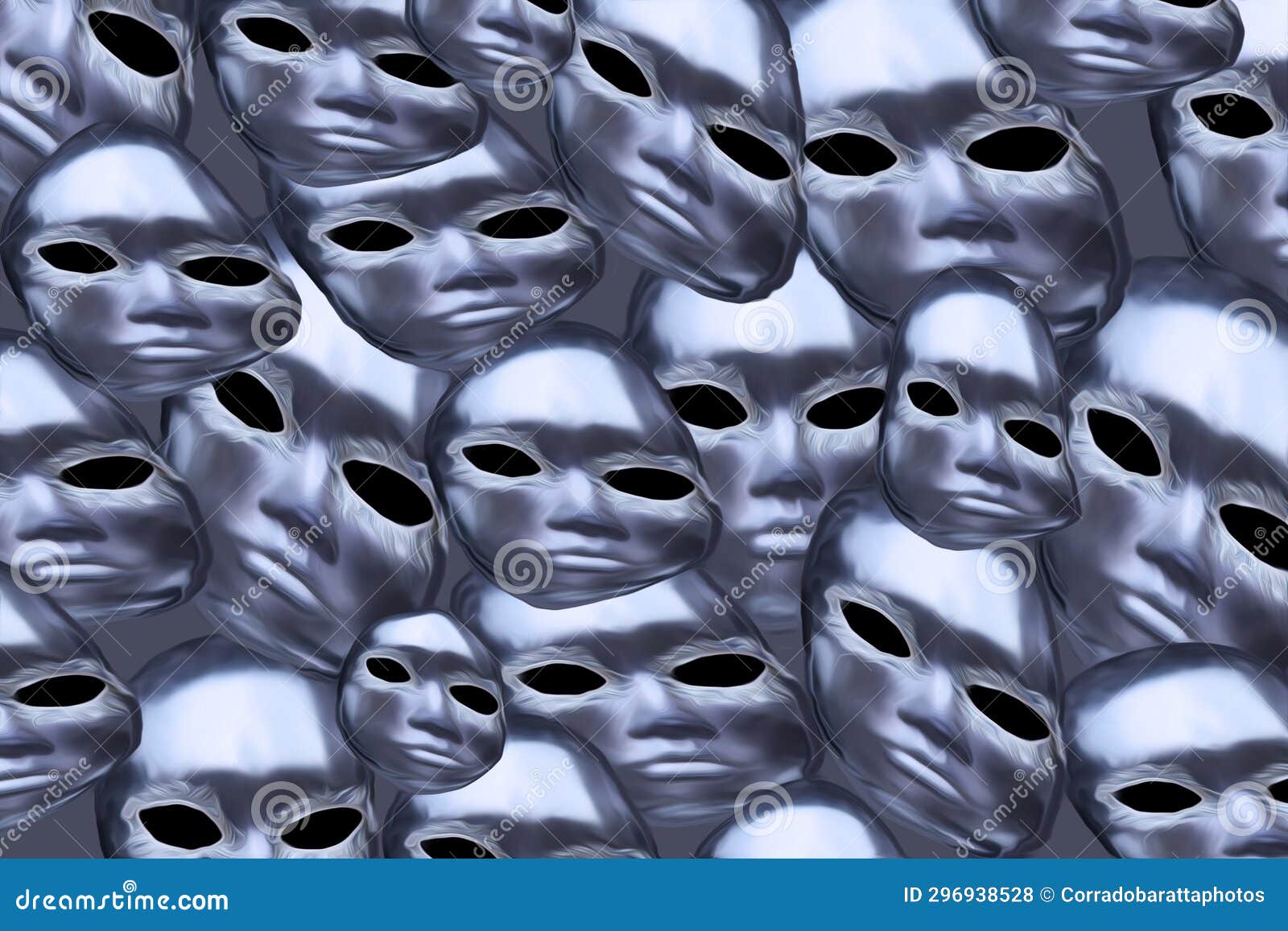 A Background of Gray Masks Deformed by Night by Sleepless Nightmares ...
