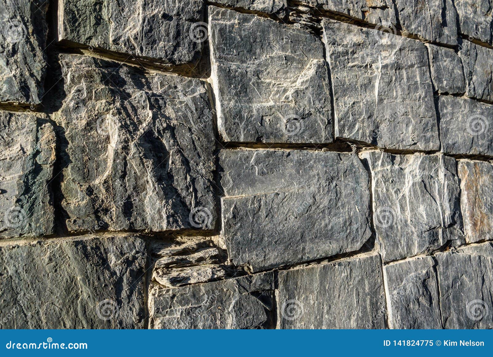 Background of a Gray Rock Wall, Square and Rectangular Blocks Stock ...