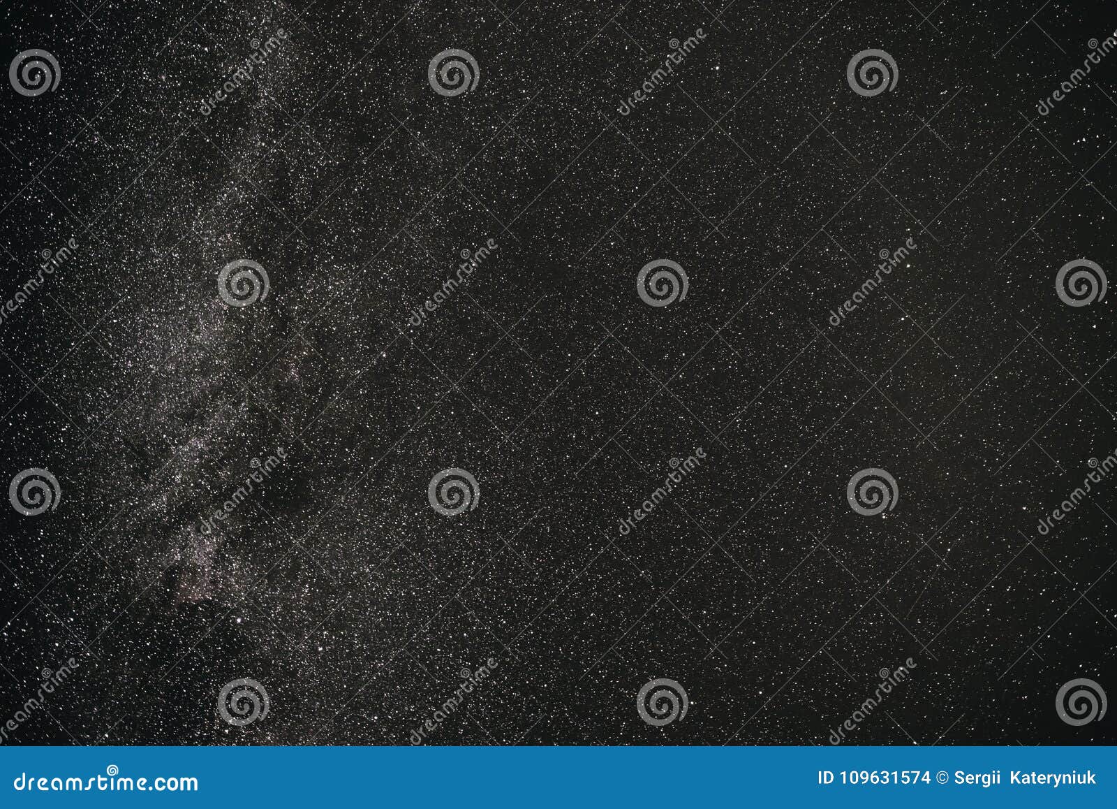 Background of Gray Starry Night Sky with the Milky Way Stock Photo ...