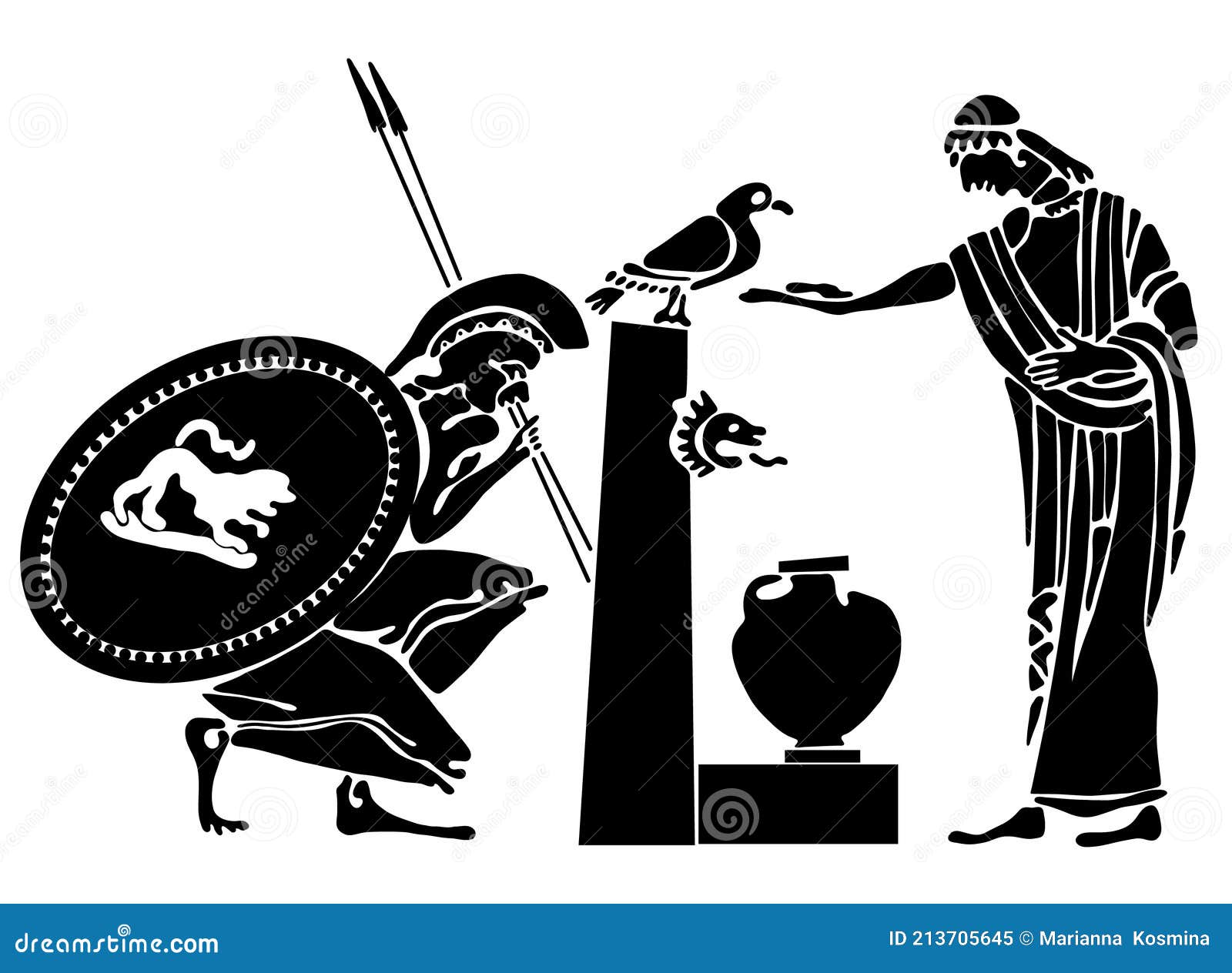 Background in the Greek Style. Stock Illustration - Illustration of ...