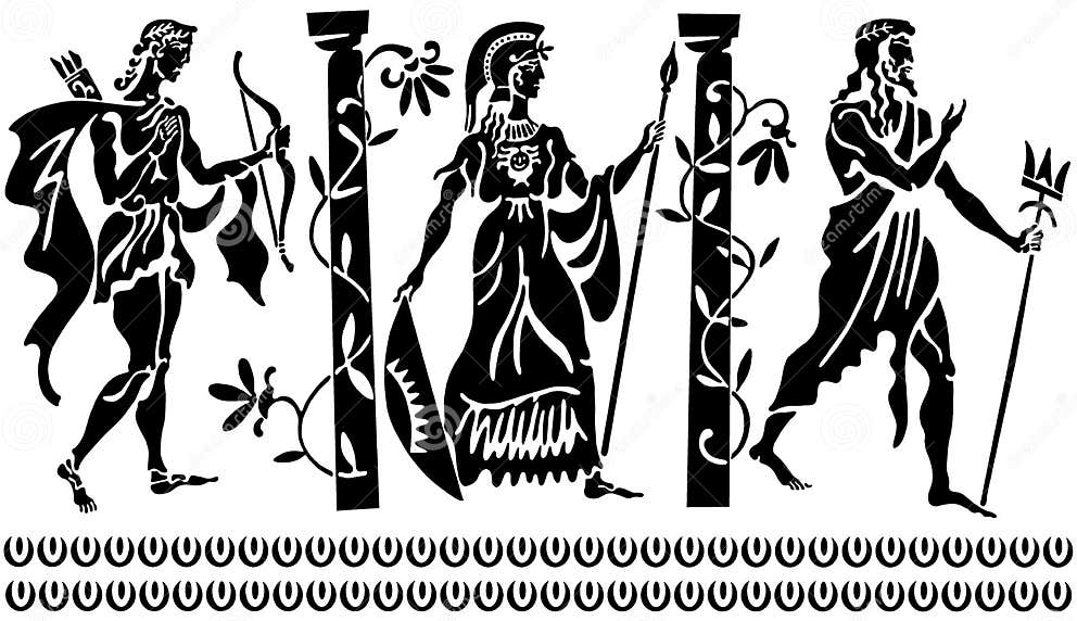 Background in the Greek Style. Stock Illustration - Illustration of ...