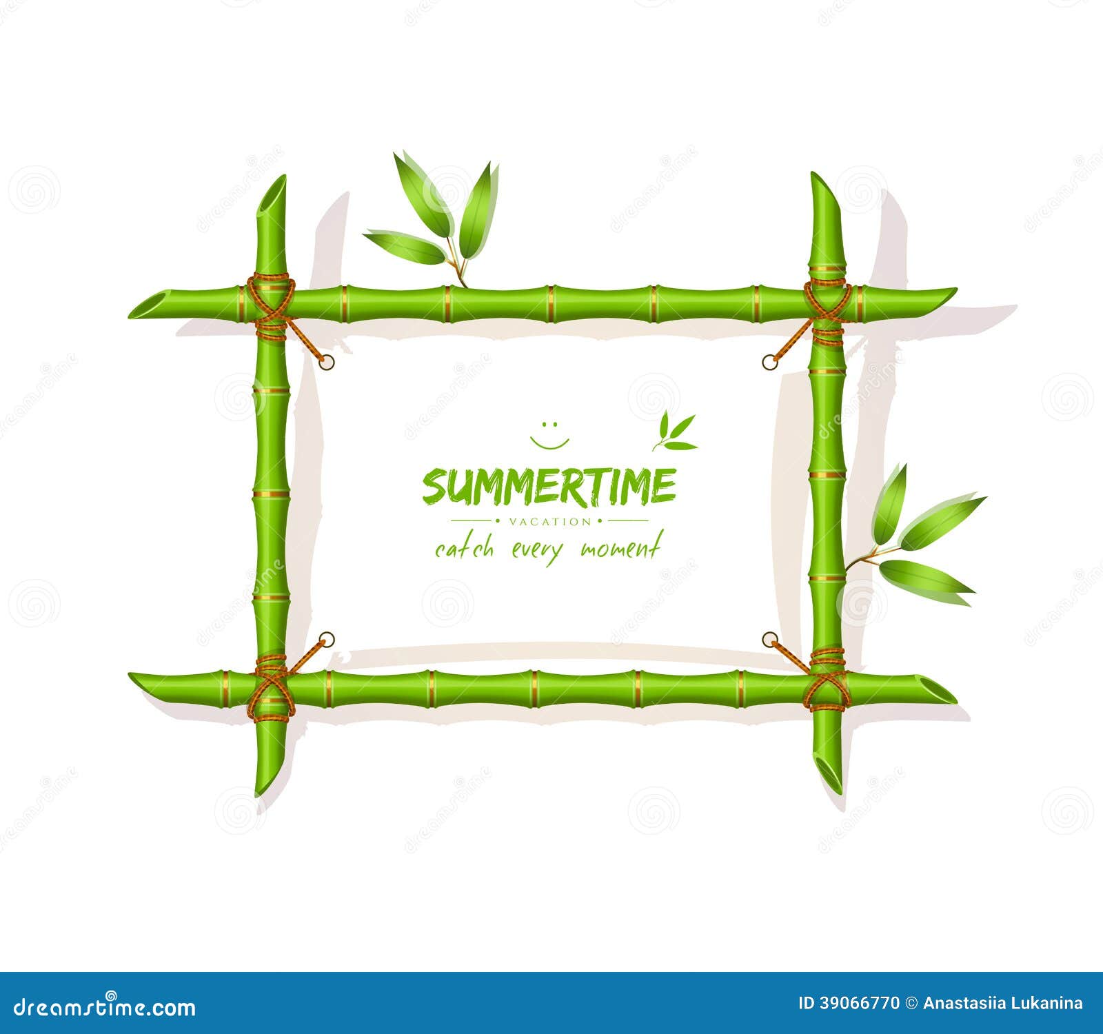 Background with Green Bamboo Frame Stock Vector - Illustration of east ...