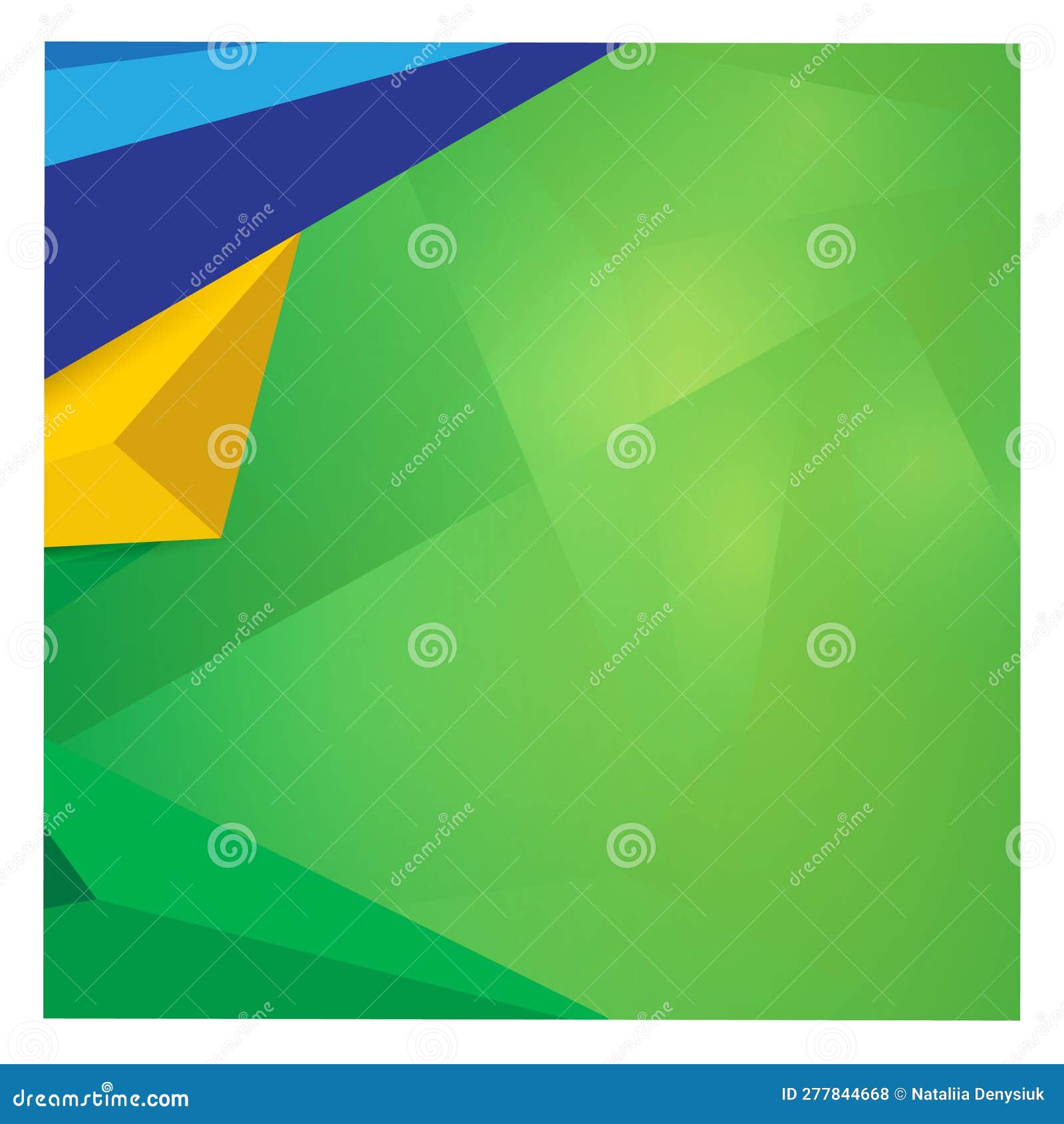 Background of Green Blue and Yellow Geometric Polygonal Vector Stock ...