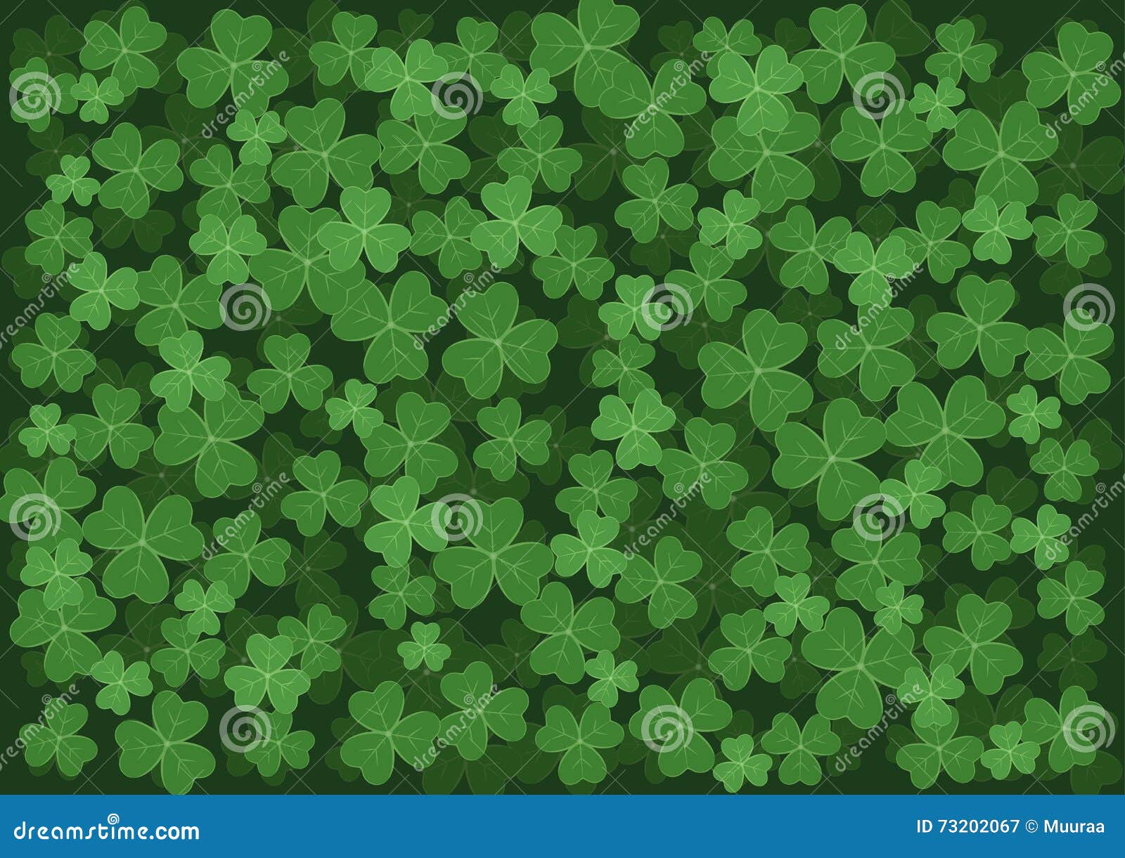 Background with Green Clovers Stock Vector - Illustration of happy ...