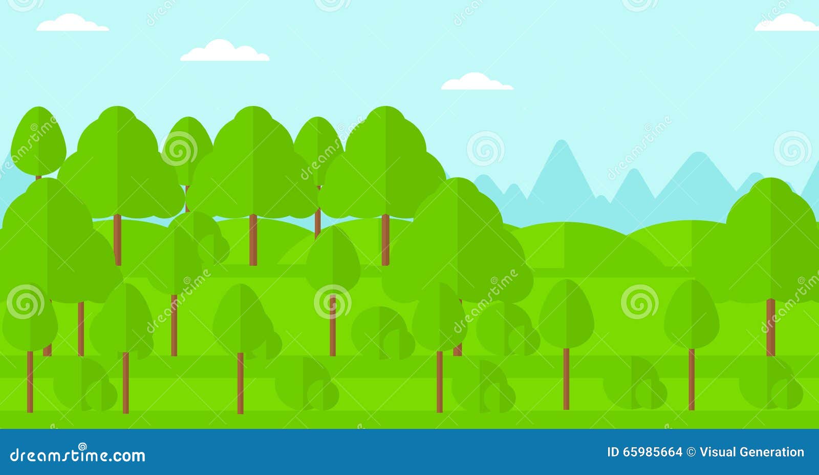 Background of Green Forest. Stock Vector - Illustration of backdrop ...