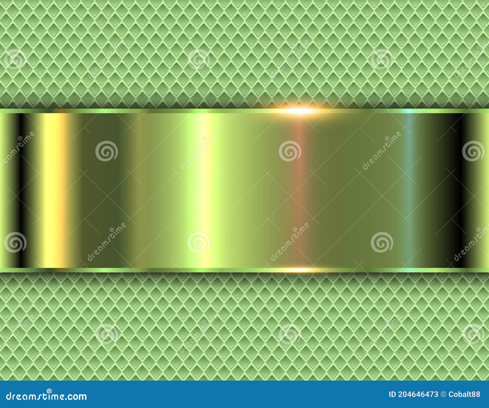 Background Green with Polished Metal Texture Stock Vector ...