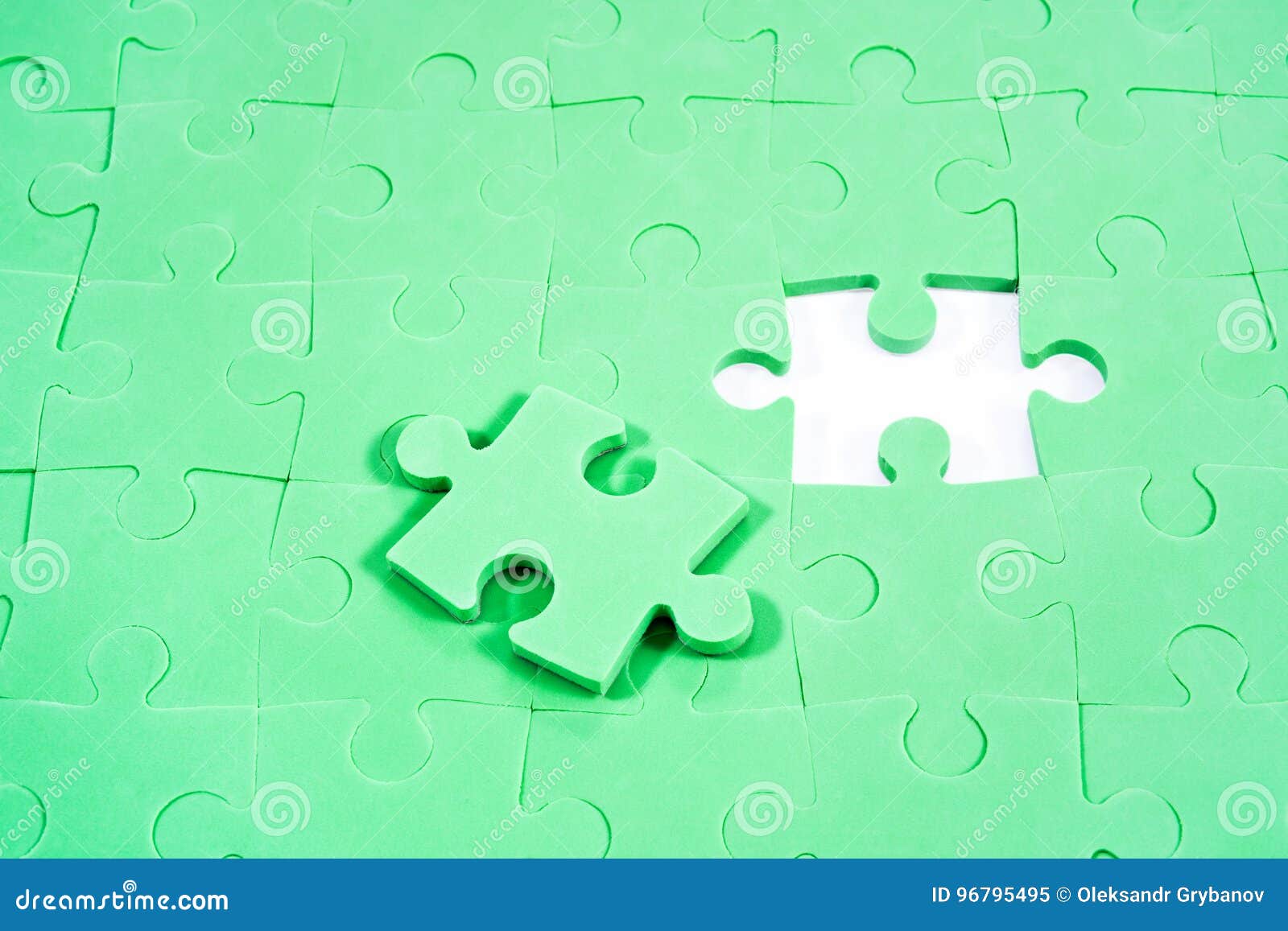 Background of Green Puzzles without One Stock Image - Image of connect ...