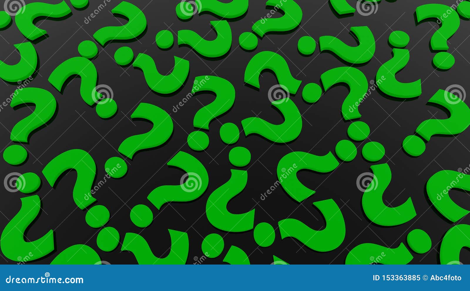 Background of Green Question Marks on Black Stock Illustration ...