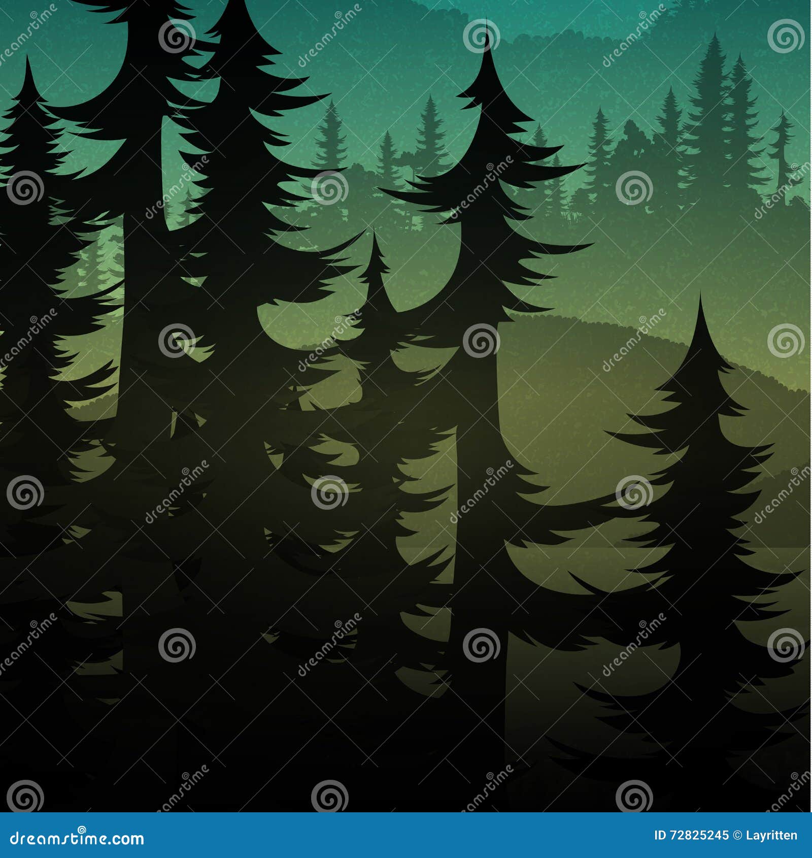 Background Green Realistic Nature of the Forest and Mountains Stock ...