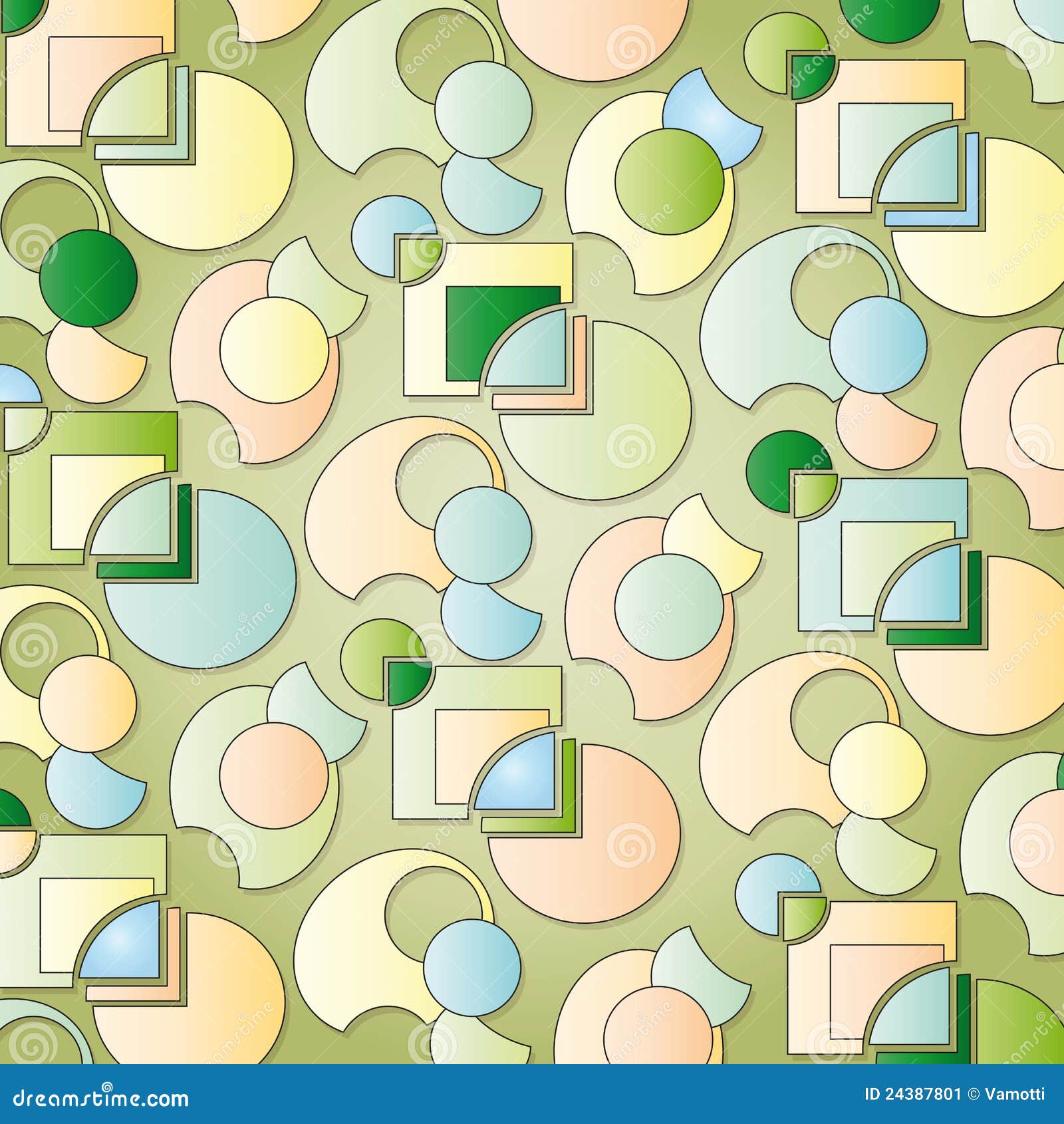 Background with Green Shapes Stock Vector - Illustration of patterns ...