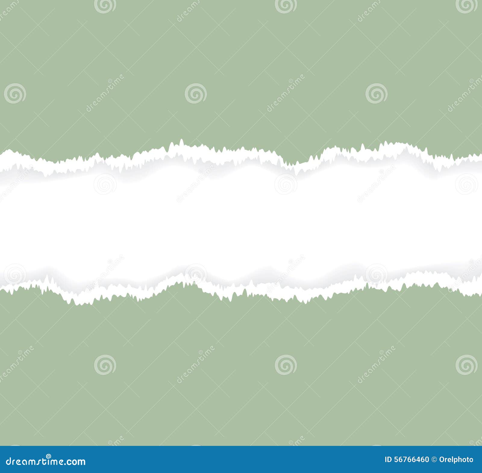 Background of Green Torn Paper Stock Vector - Illustration of frame ...