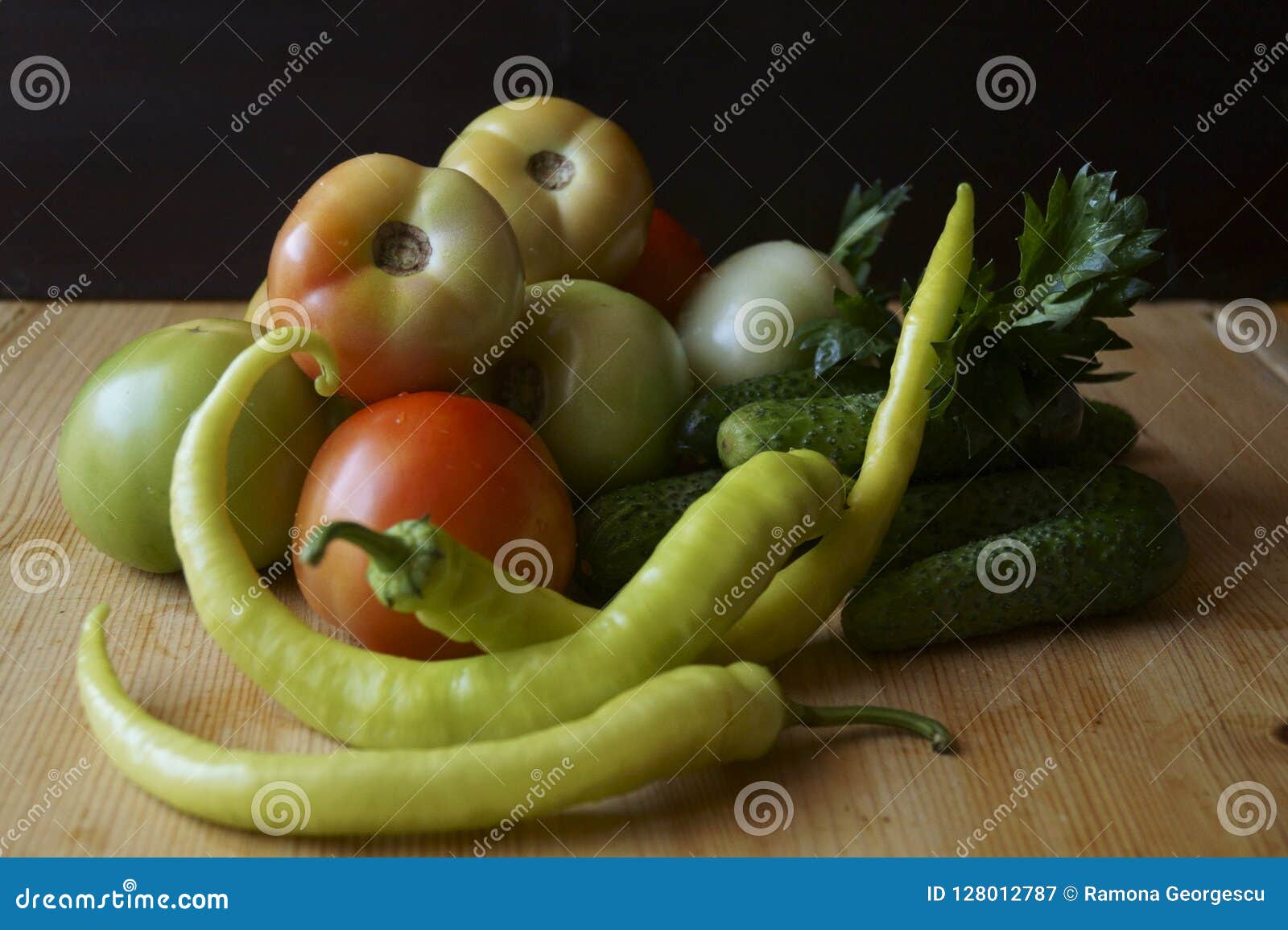 Background of Green Vegetables Stock Image - Image of sour, tomatoes ...