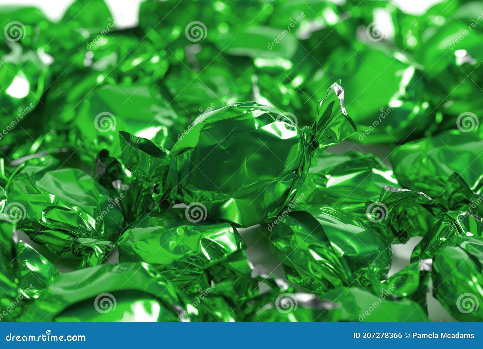 Background of Green Wrapped Candy Stock Photo - Image of food, covered ...