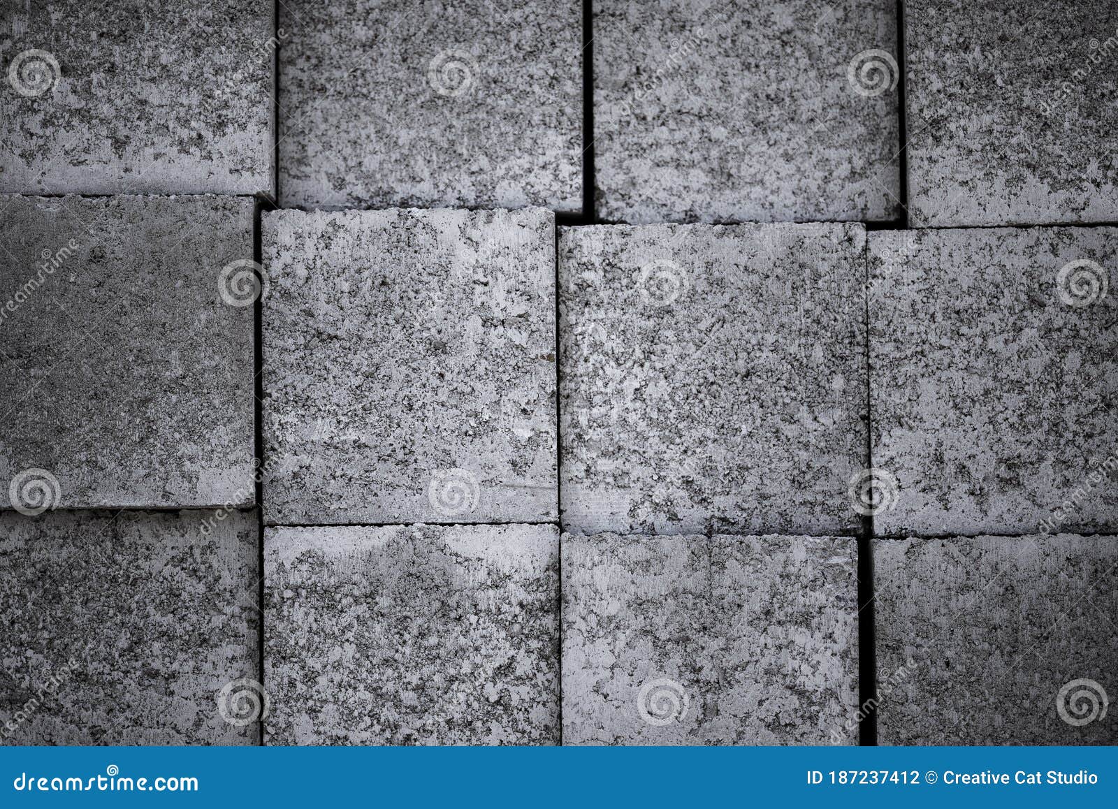 Background with Grey Construction Bricks/blocks Stock Photo - Image of ...