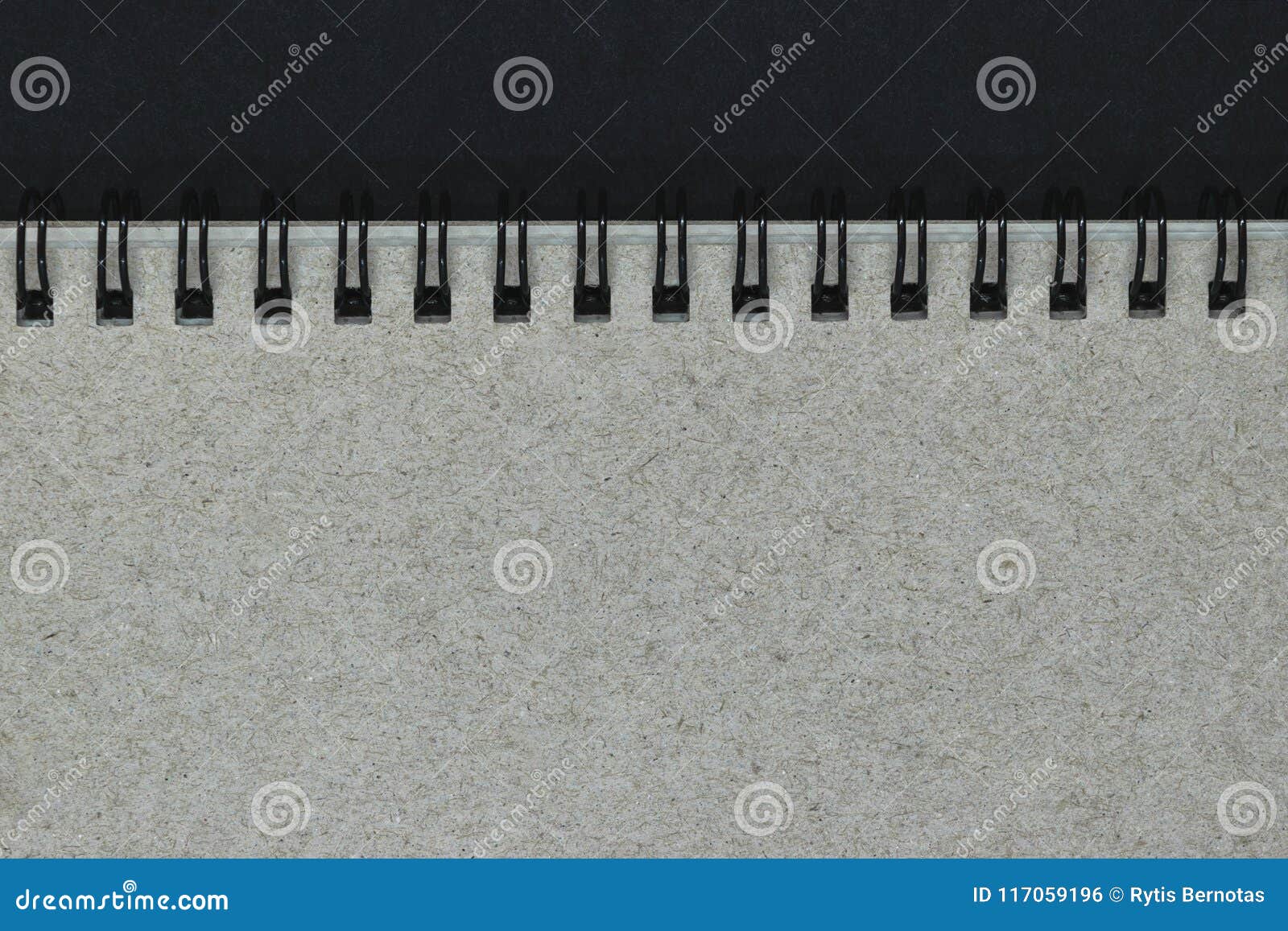Background of Grey Notebook Cover with Black Metal Spirals with Free ...