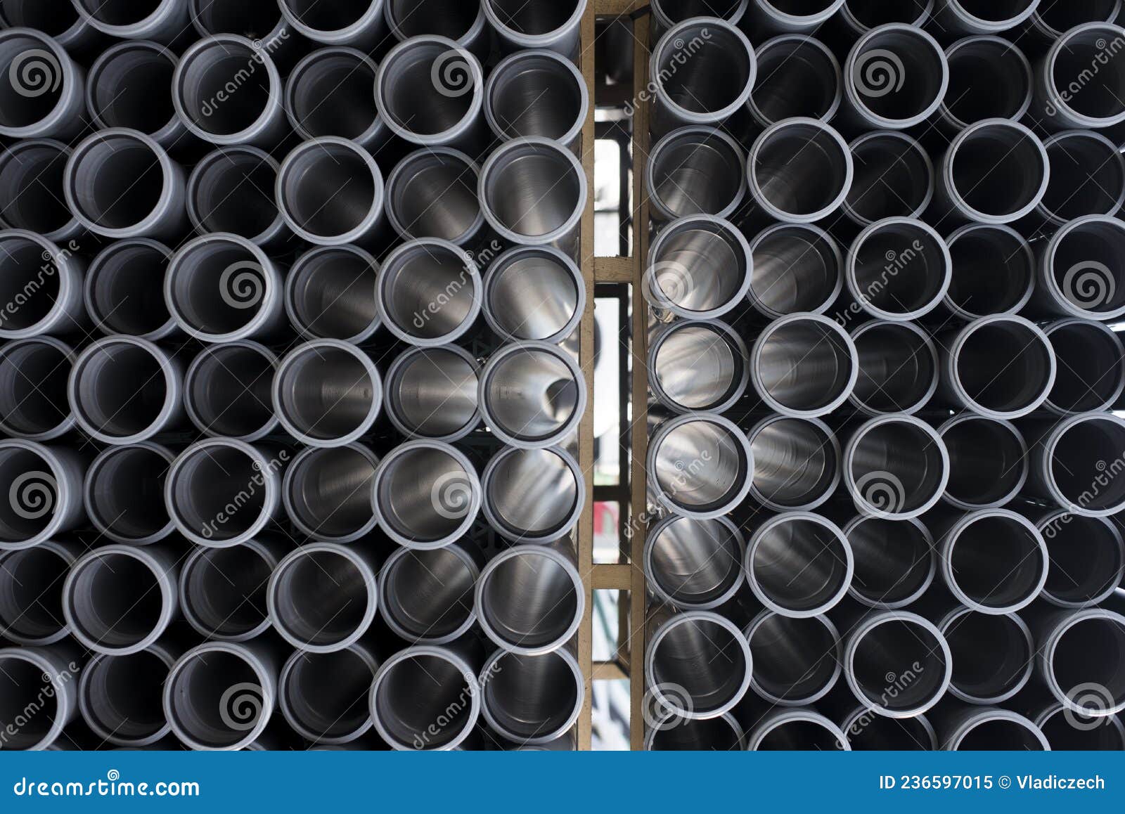 Background of Grey Plastic Sewage Pipes Used at the Building Site ...