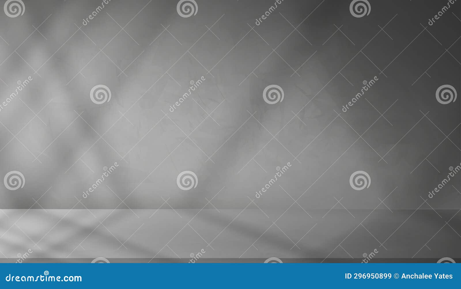 Background Grey Wall Studio with Shadow Leaves, Light on Cement Floor ...