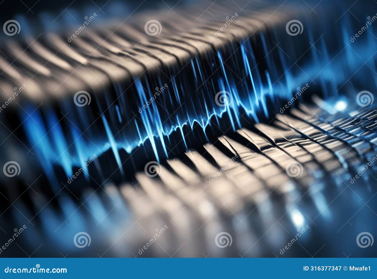 Background Grid Blue Dynamic Waveform Analysis Representing Sound ...