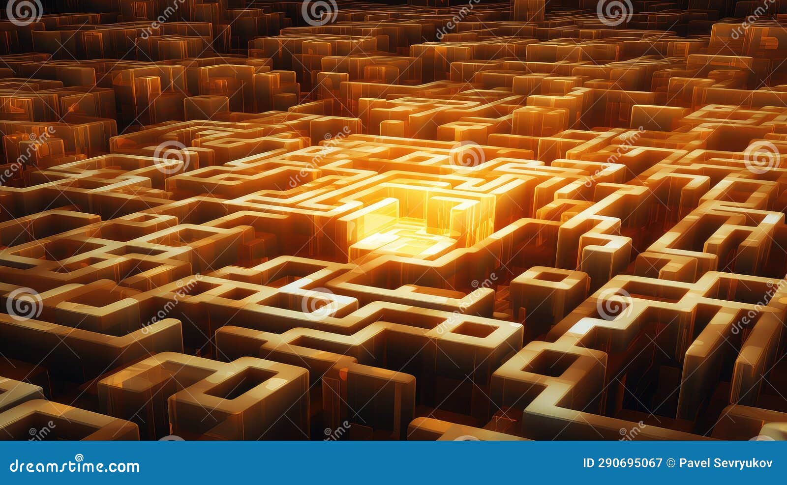 Mosaic Labyrinth Of Theseus Of Salzburg, Austria, Gold Illustration ...