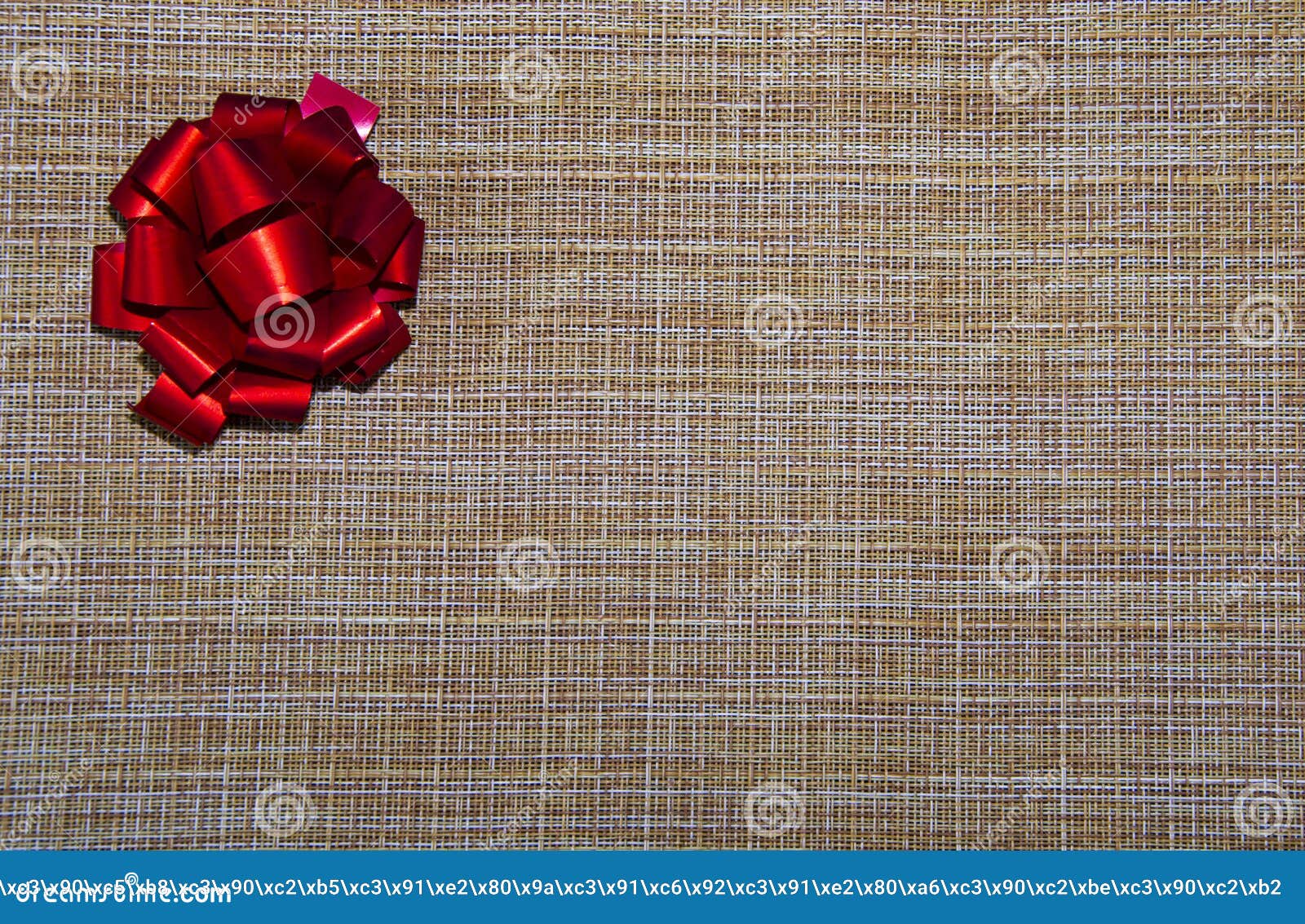 The Background is in a Grid with a Red Bow in the Corner. Stock Image ...