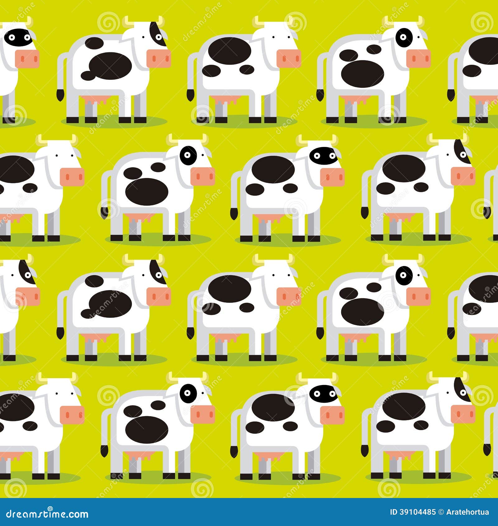 Background of a Group of Cows on a Field Stock Illustration ...