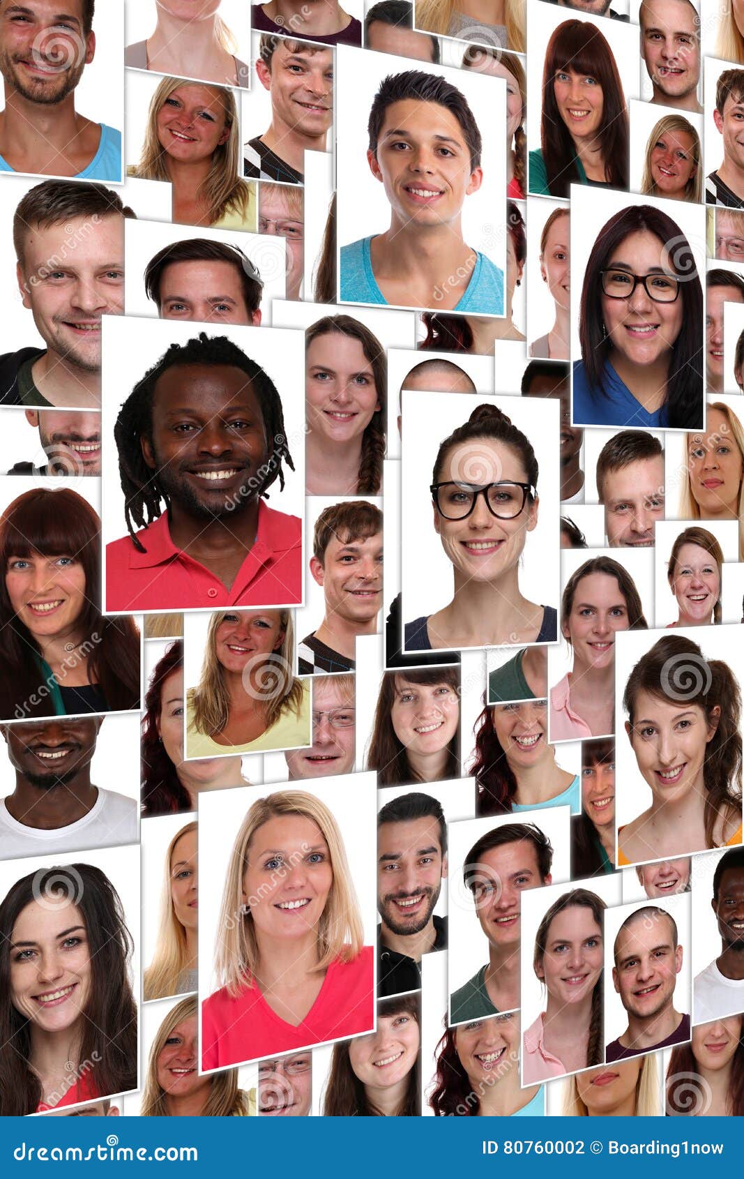 Background Group of Multiracial Young Happy Smiling People Integration ...