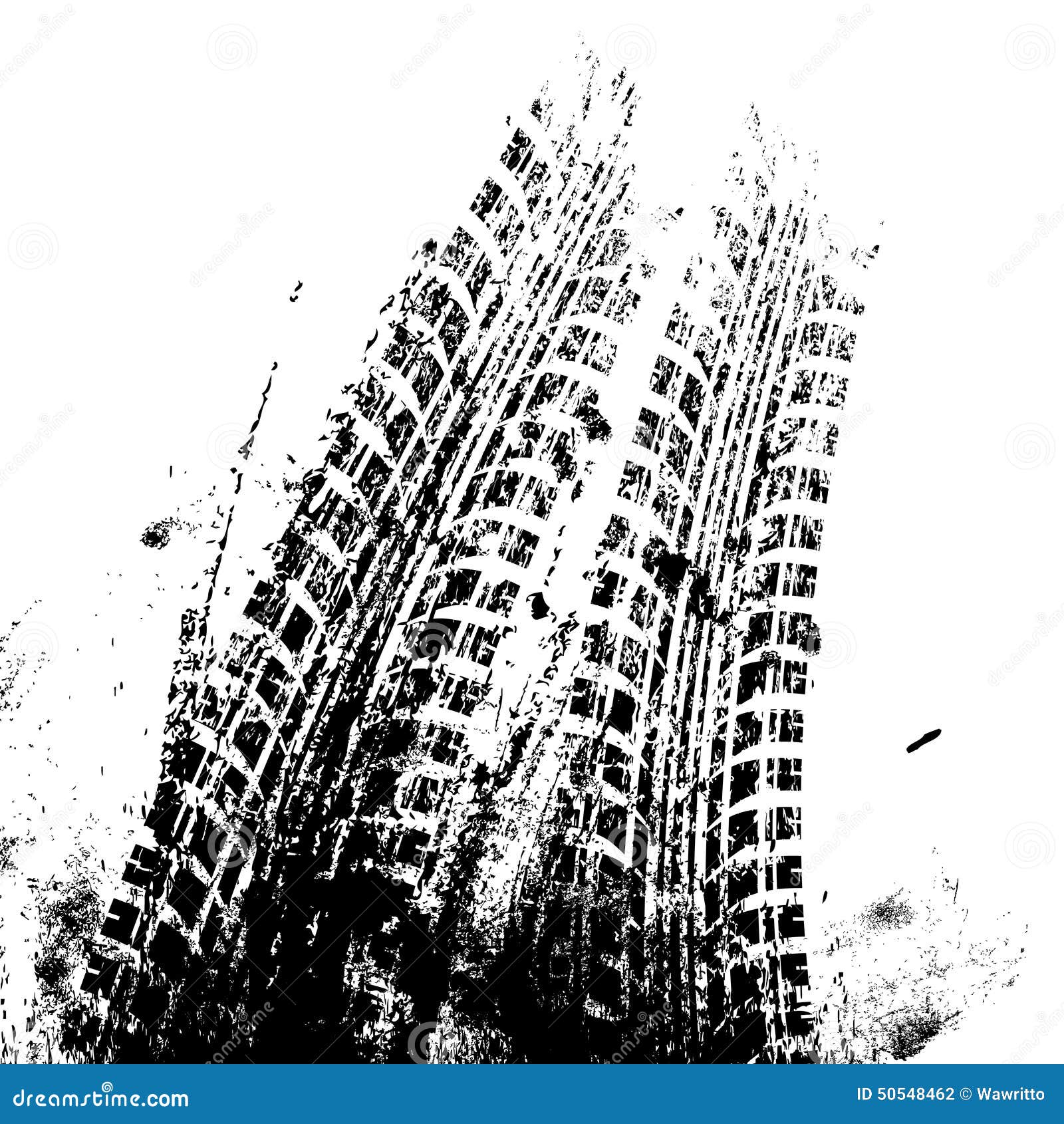 Background with Grunge Black Tire Track , Stock Vector - Illustration ...