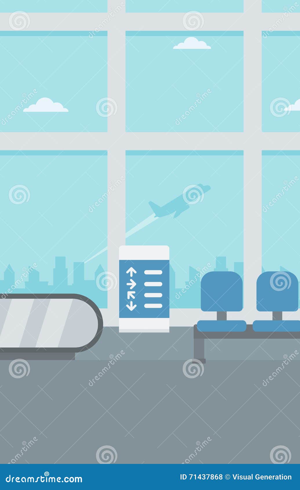 Background of Hall at Airport. Stock Vector - Illustration of interior ...