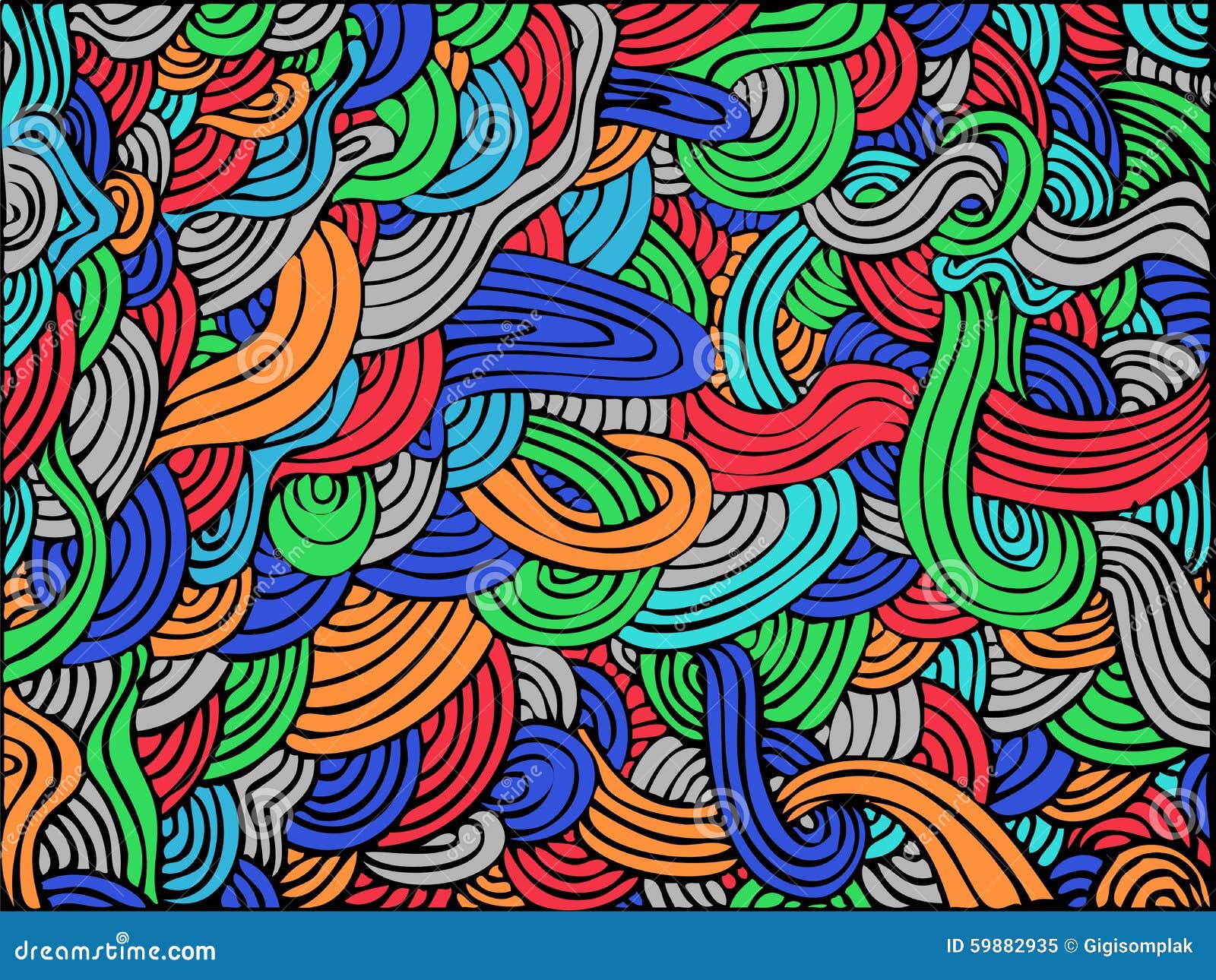 Background - Hand Draw Sketch of Wave Lines Stock Vector - Illustration ...