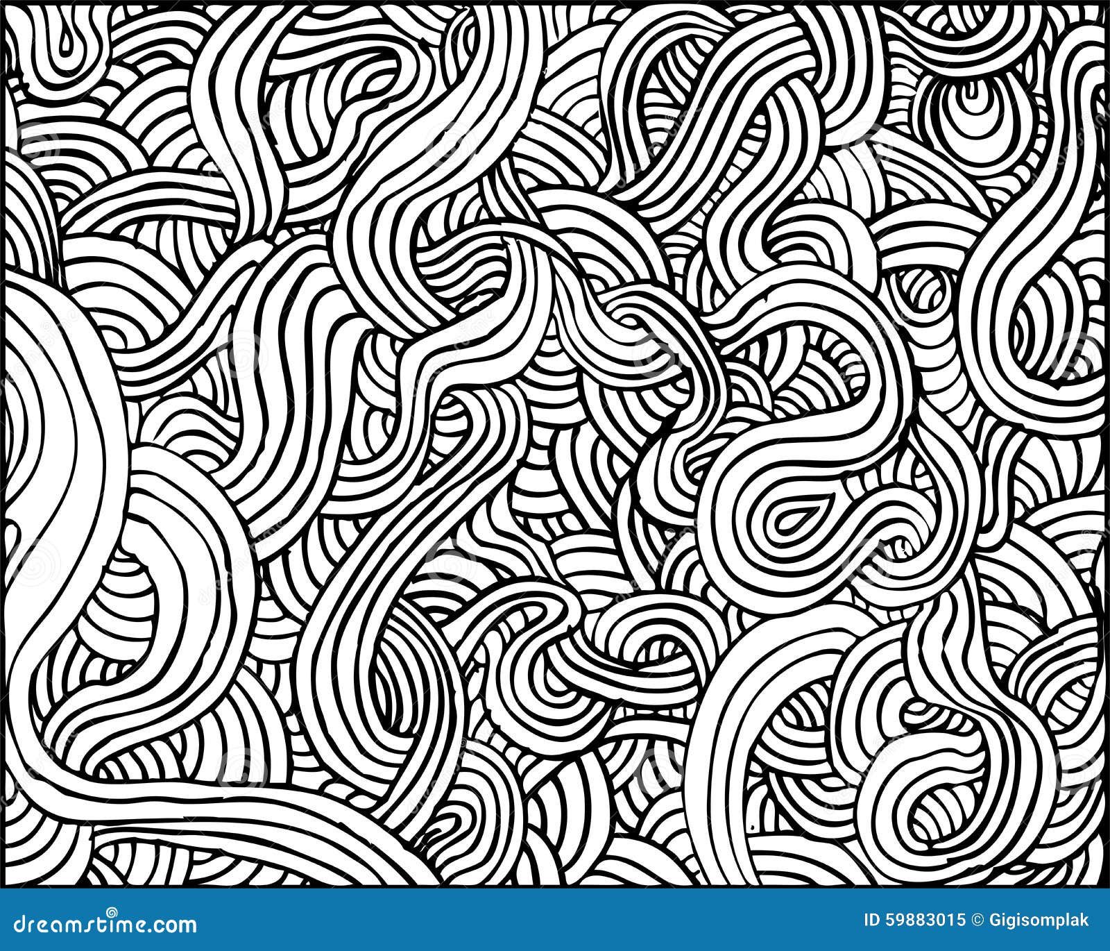 Background - Hand Draw Sketch of Wave Lines Stock Vector - Illustration ...