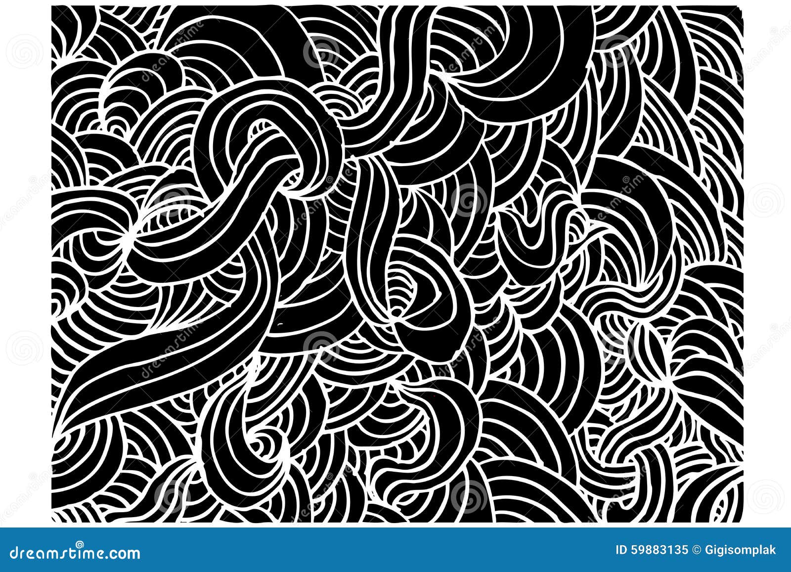 Background - Hand Draw Sketch of Wave Lines Stock Vector - Illustration ...