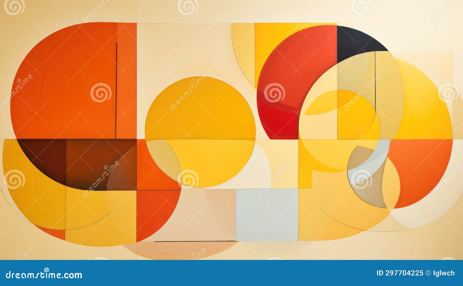 Background Harmony of Circles in Warm Tones Stock Illustration ...