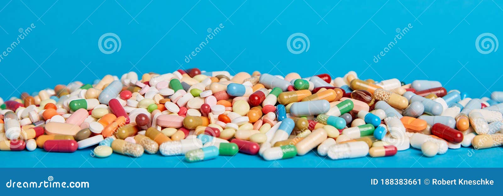 Background Header with Colorful Medication Stock Image - Image of ...