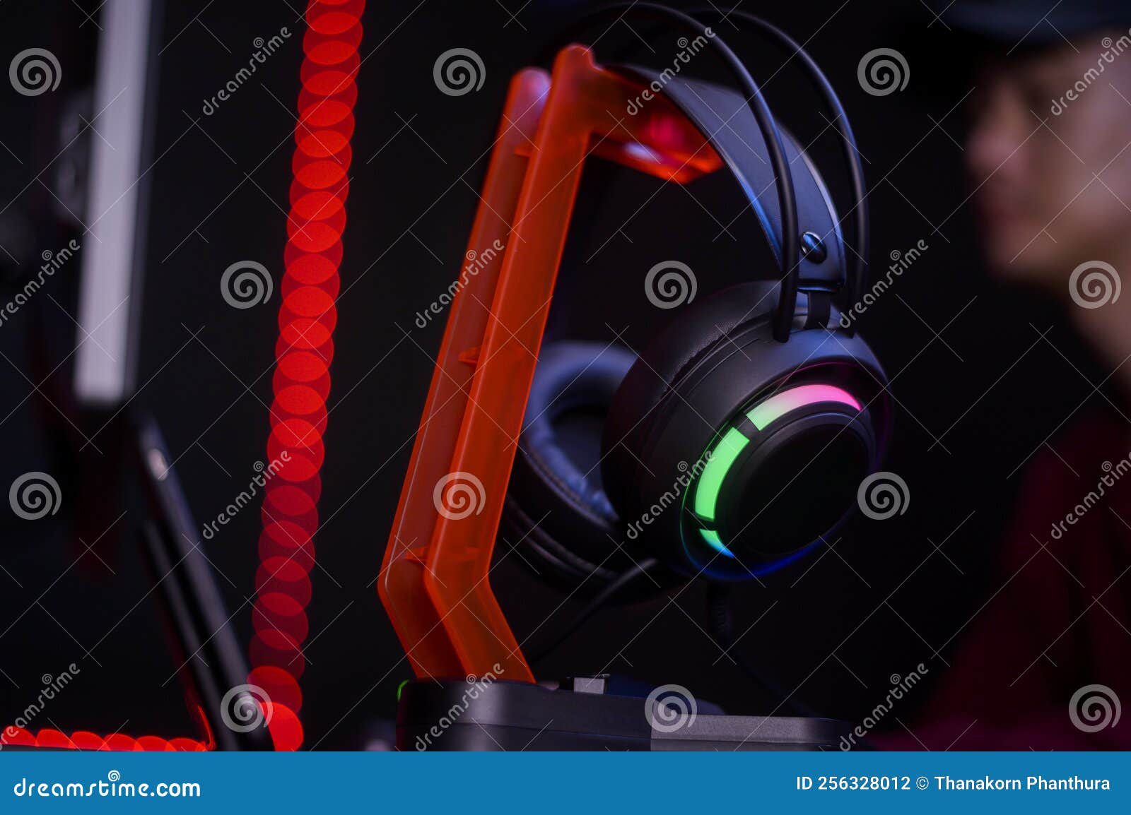 Background of Headset with Computer Playing Online Game Streaming ...