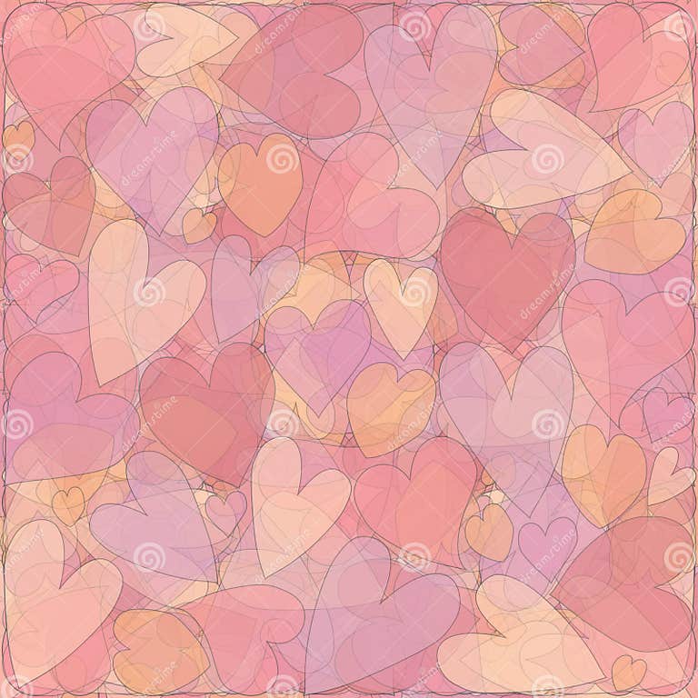 Background of hearts. stock illustration. Illustration of heart - 64924871