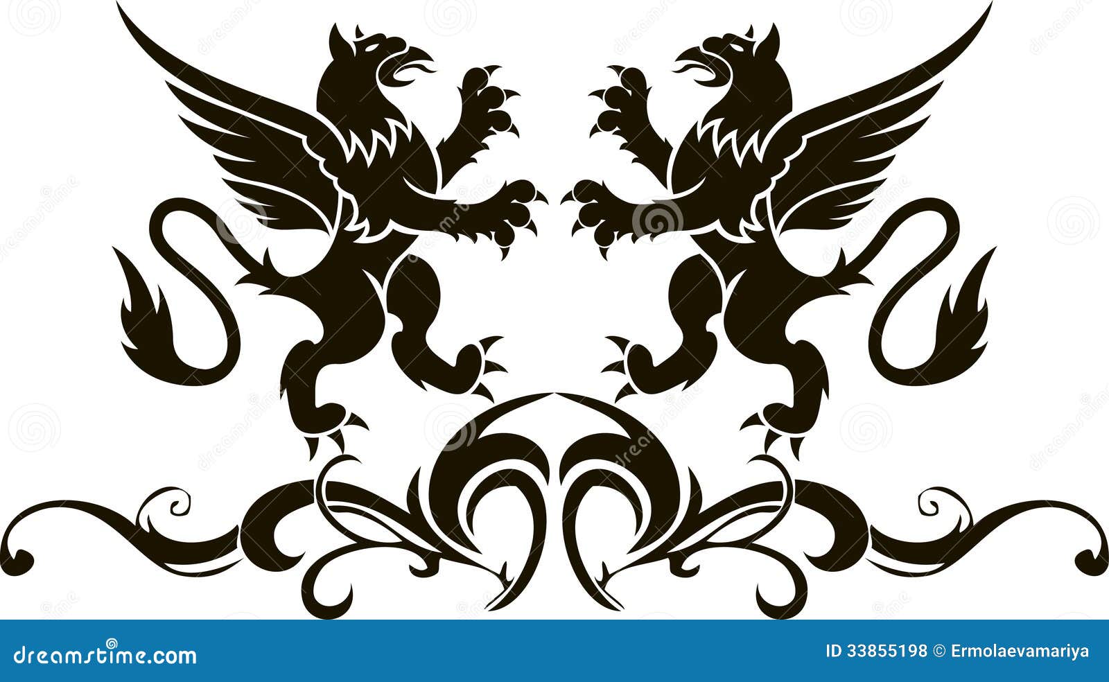Background Heraldry Decoration. Vector Stock Vector - Illustration of ...