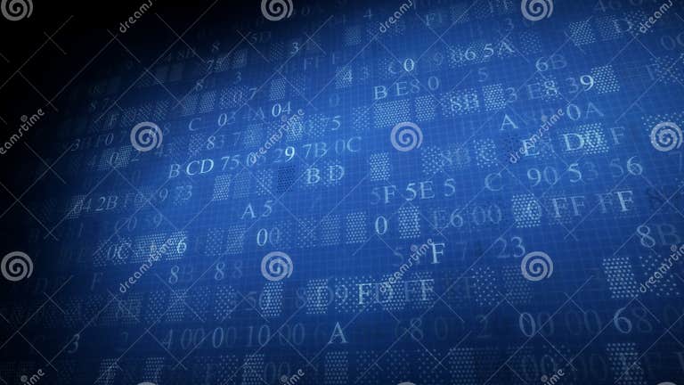 Background of Hexadecimal Code. Background of Blue Color Stock ...