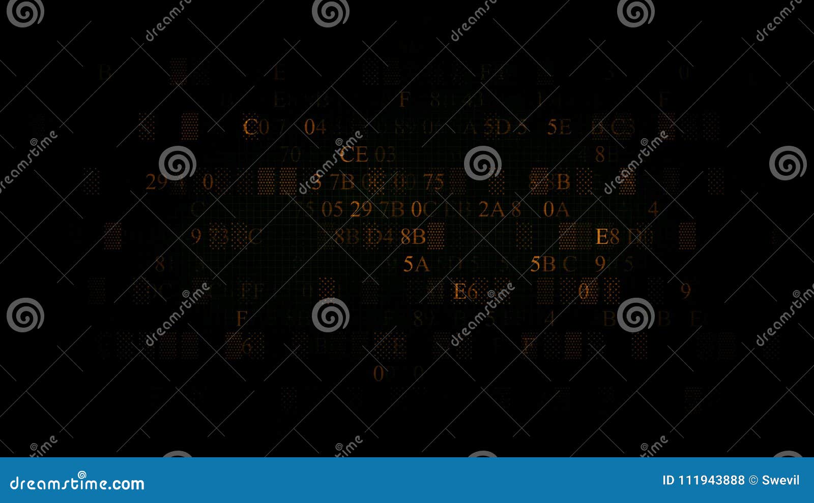 Background of Hexadecimal Code. Background of Brown Color Stock Footage ...