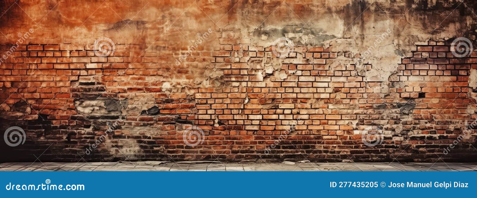 Background Of High-contrast Chiaroscuro Lighting Of A Brick Wall In A ...