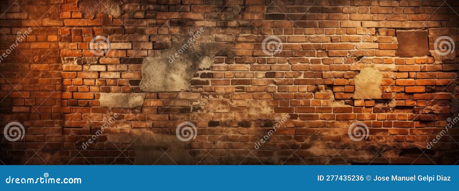 Background Of High-contrast Chiaroscuro Lighting Of A Brick Wall In A ...