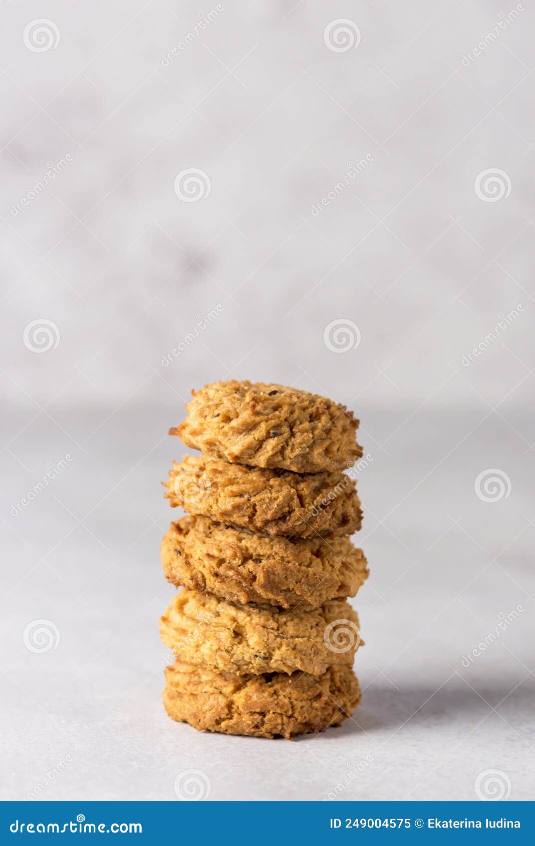 Background with Homemade Cookies on Gray Background Vertical Stock ...