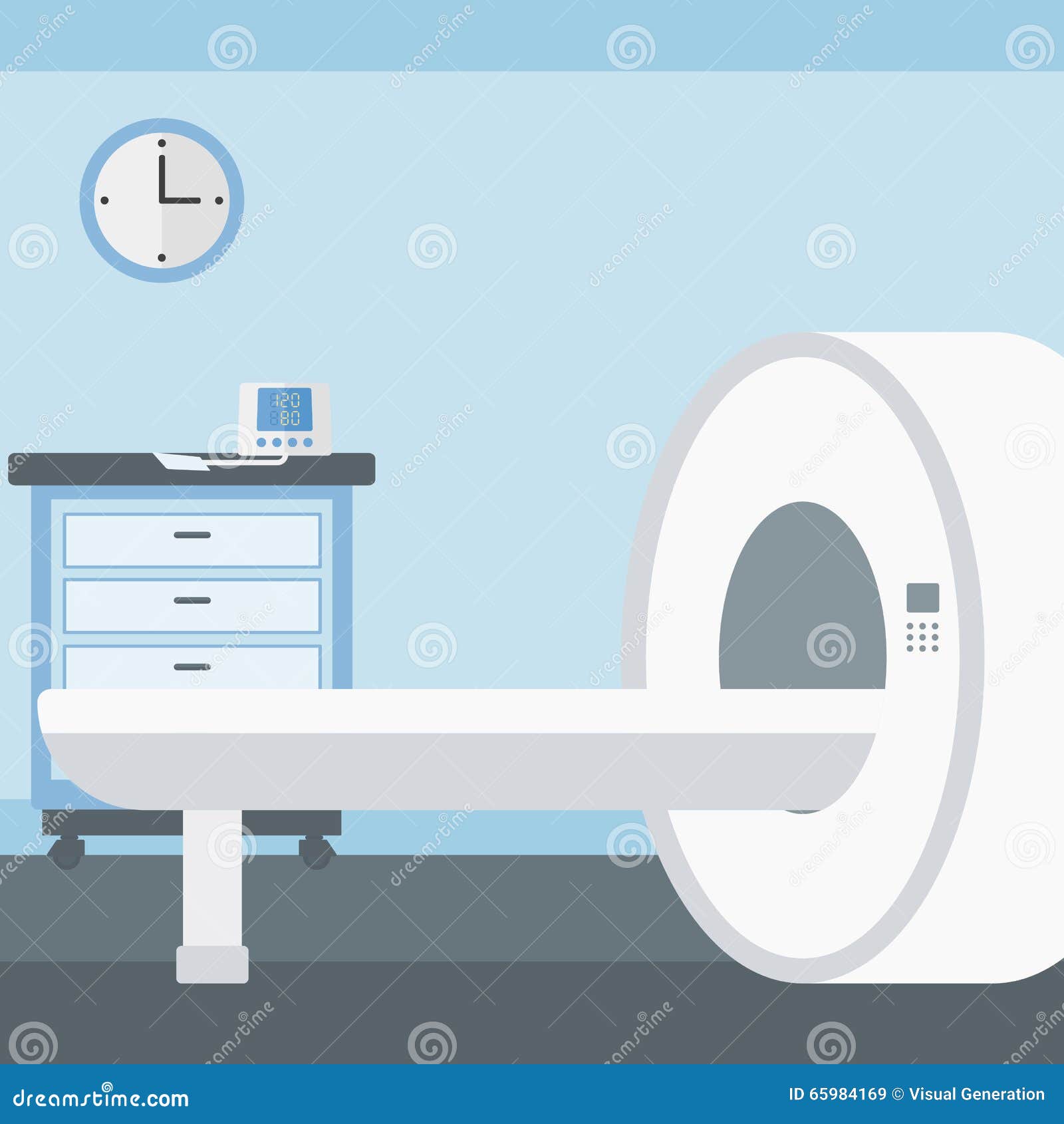 Hospital Mri Machine For Patient Brain Scan. Doctor Research Man ...