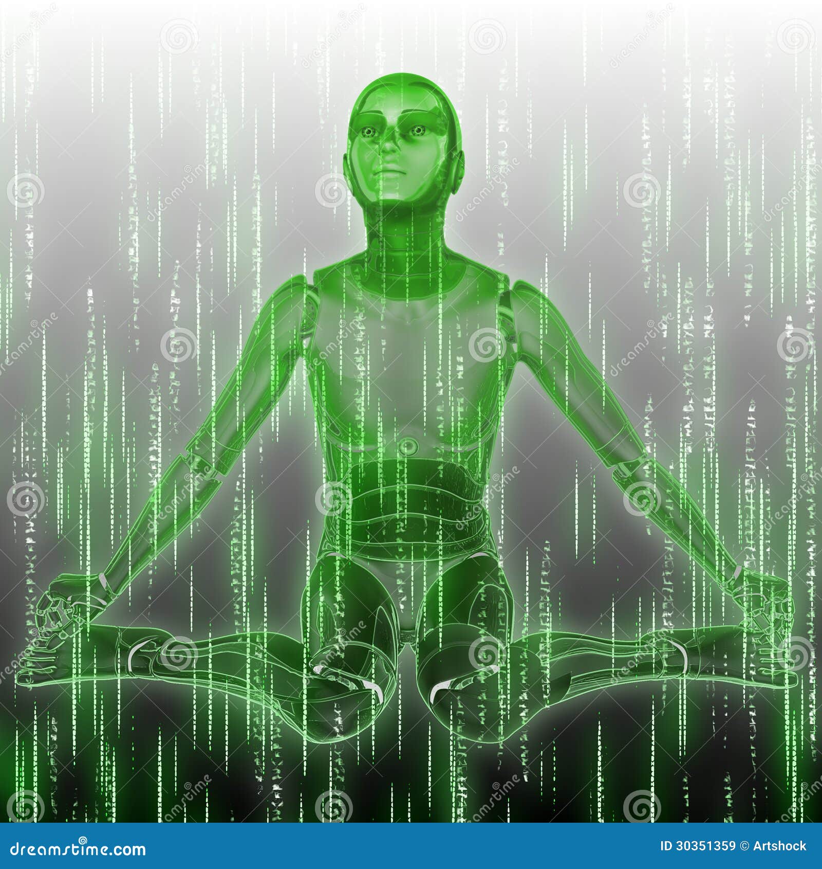 Background With Humanoid Picture. Image: 30351359