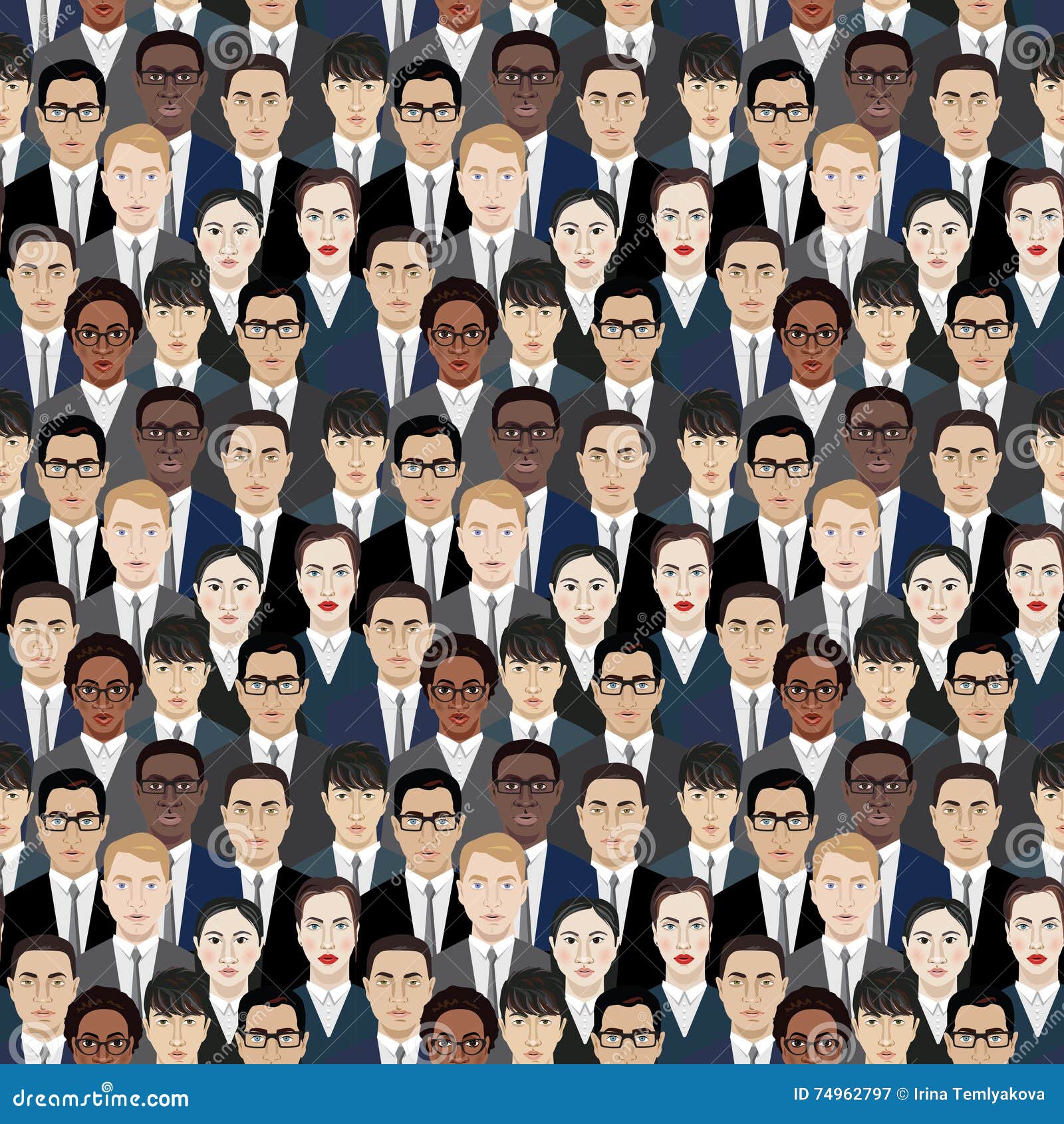 Hundreds Of People Silhouettes Vector Illustration | CartoonDealer.com ...