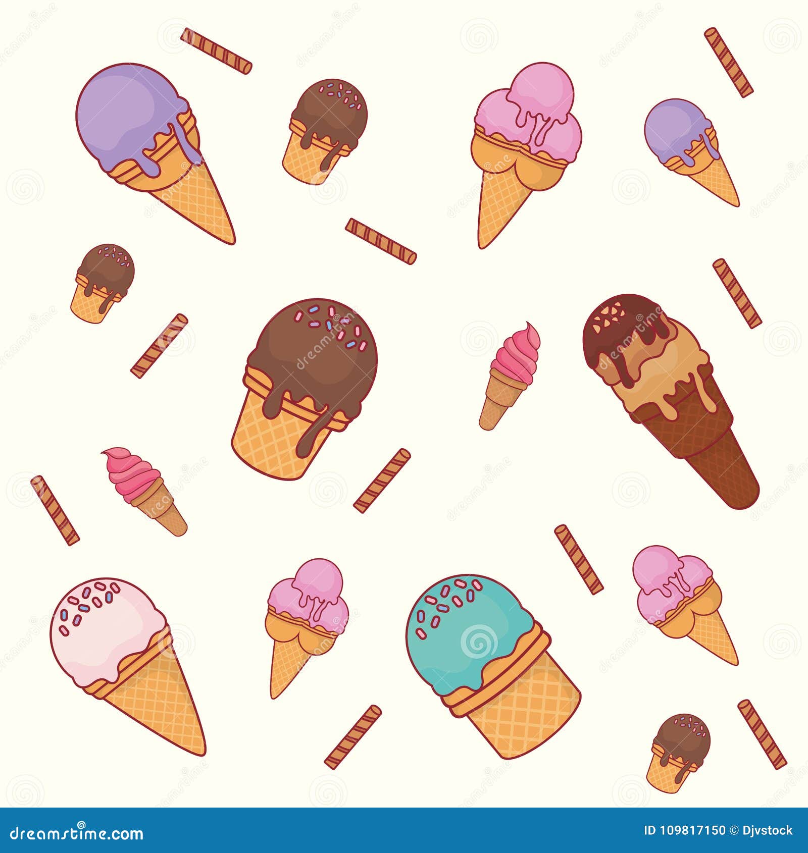 Ice cream design stock vector. Illustration of creme - 109817150