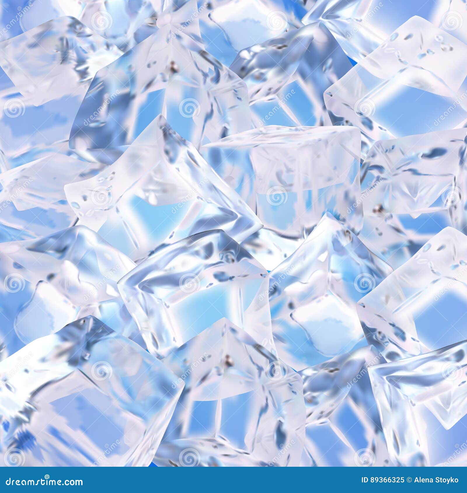 Background with ice cubes stock vector. Illustration of clear - 89366325