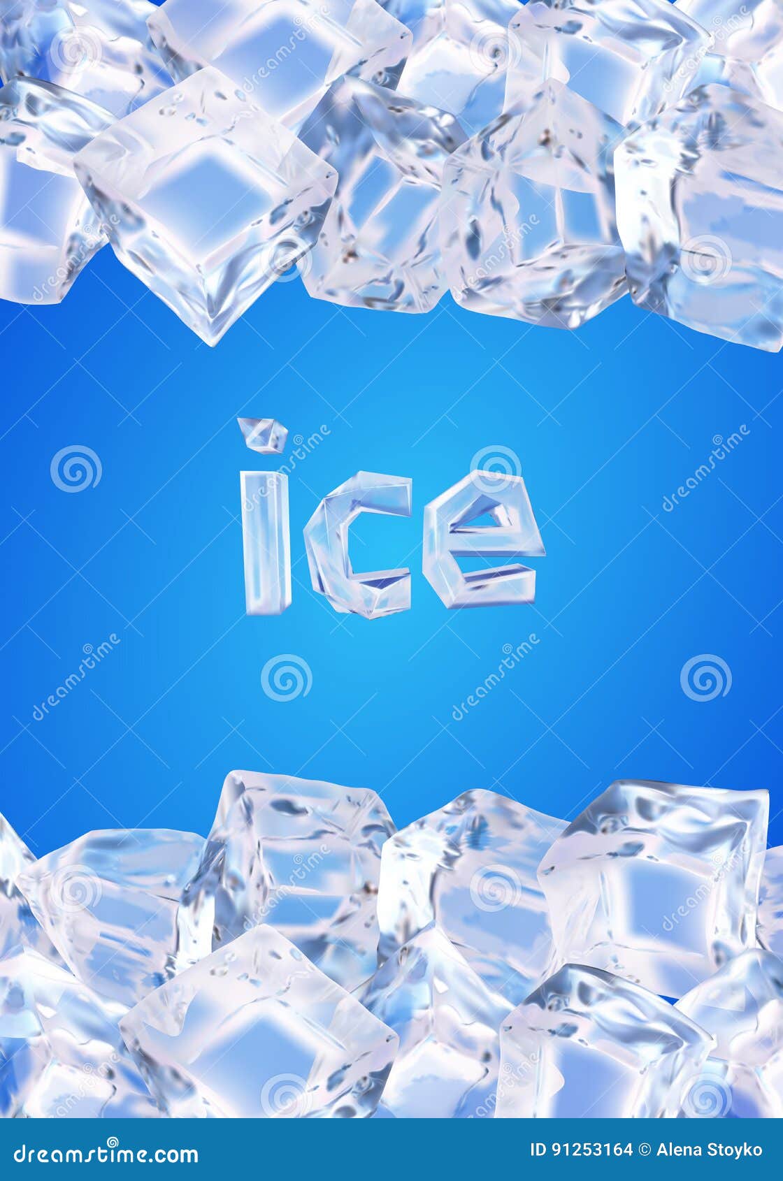 Background with ice cubes stock vector. Illustration of frost - 91253164