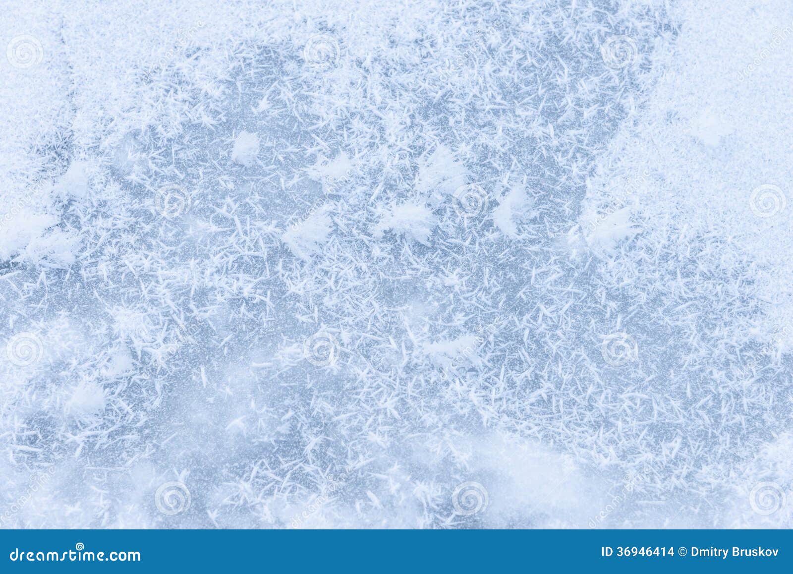 Background Ice on the Frozen Pond with Snowflakes Abstract Form Stock ...