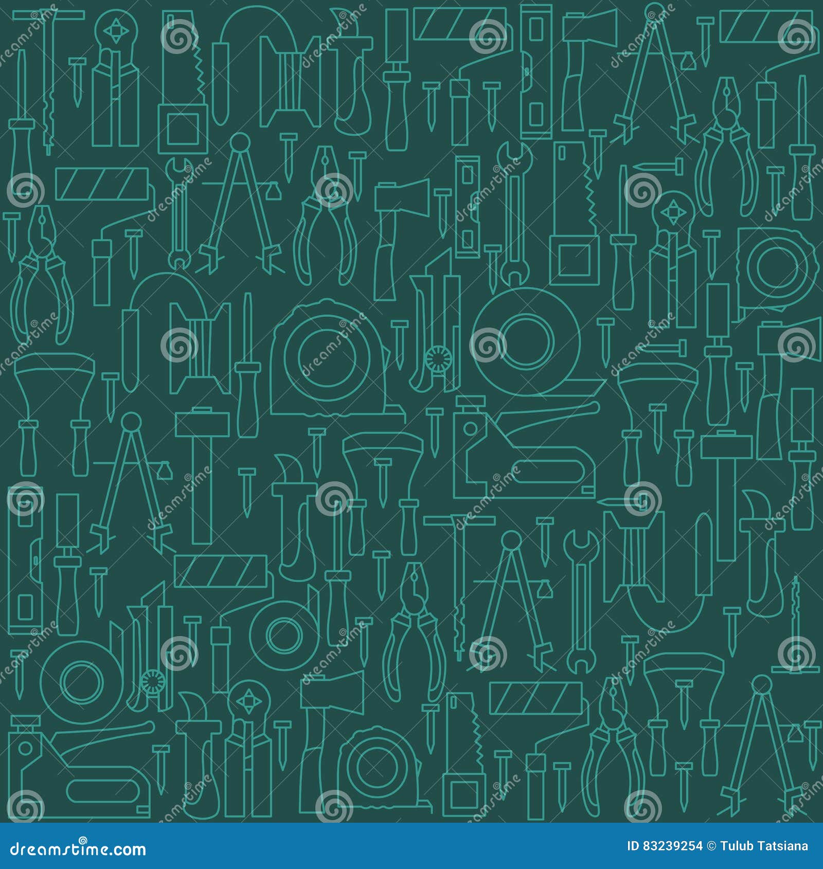 Background with Icons of Hand Tools. Stock Vector - Illustration of ...