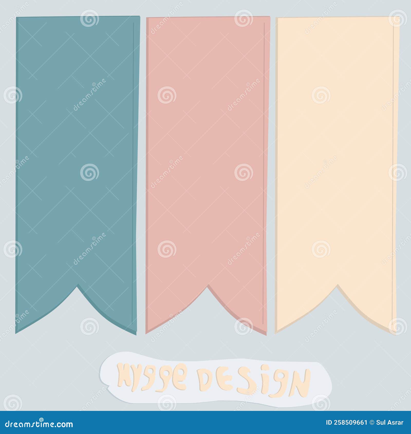 Abstract Background with Soft Pastel Colors with Bookmark Elements ...